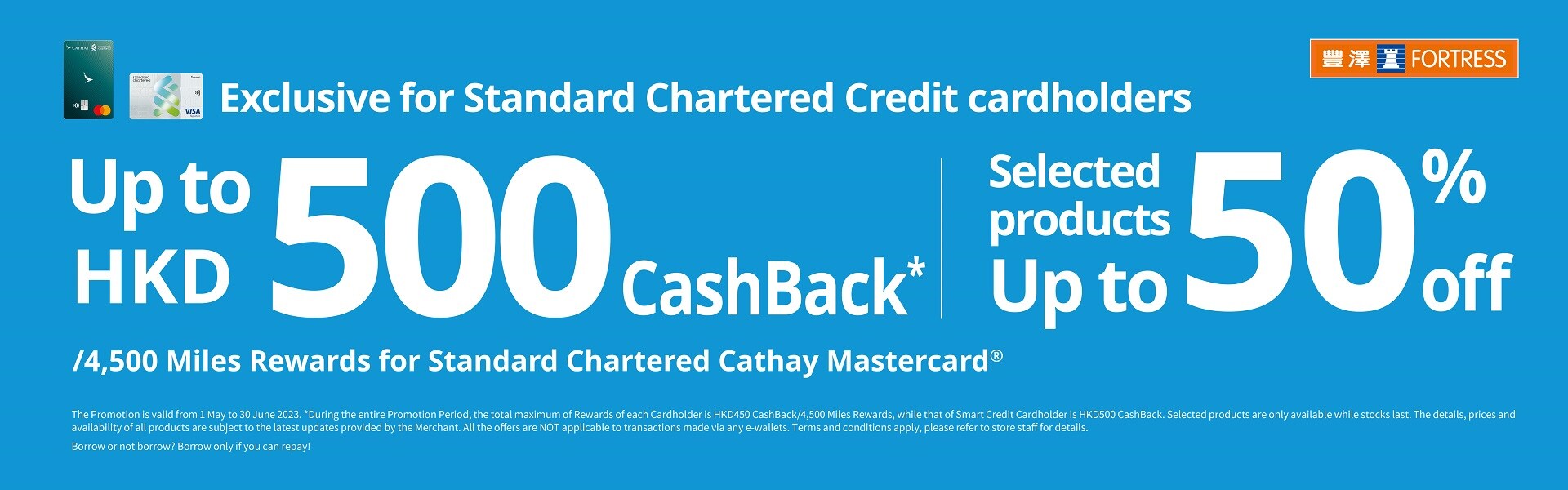Standard Chartered credit cardholders Exclusive Offers | FORTRESS