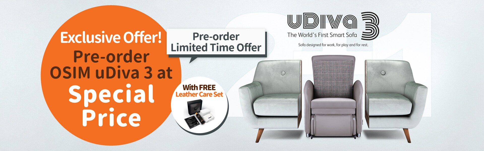 Exclusive Offer! Pre-order OSIM uDiva 3 now with Free Leather Care Set ...